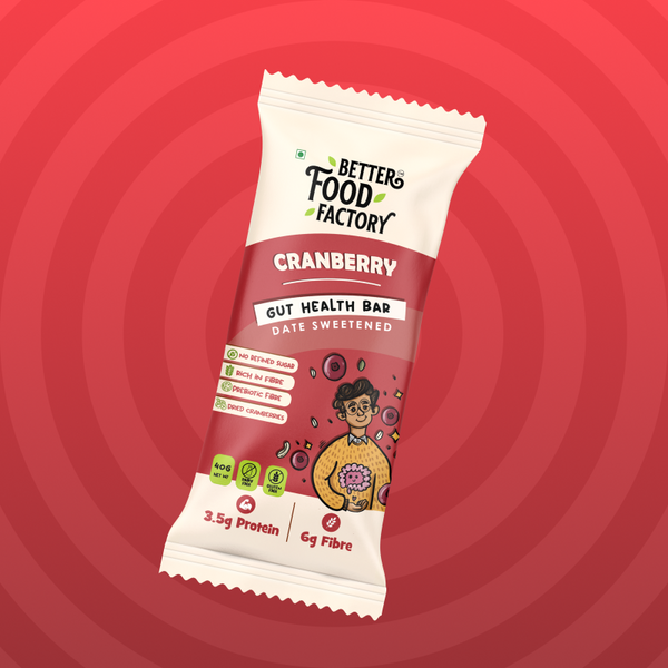 Cranberry Gut Health Energy Bar - 6G Fibre– Better Food Factory